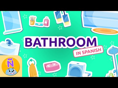 Las COSAS del CUARTO de BAÑO 🚽 THINGS in the BATHROOM 🛁Spanish Vocab for Kids - Bilingual