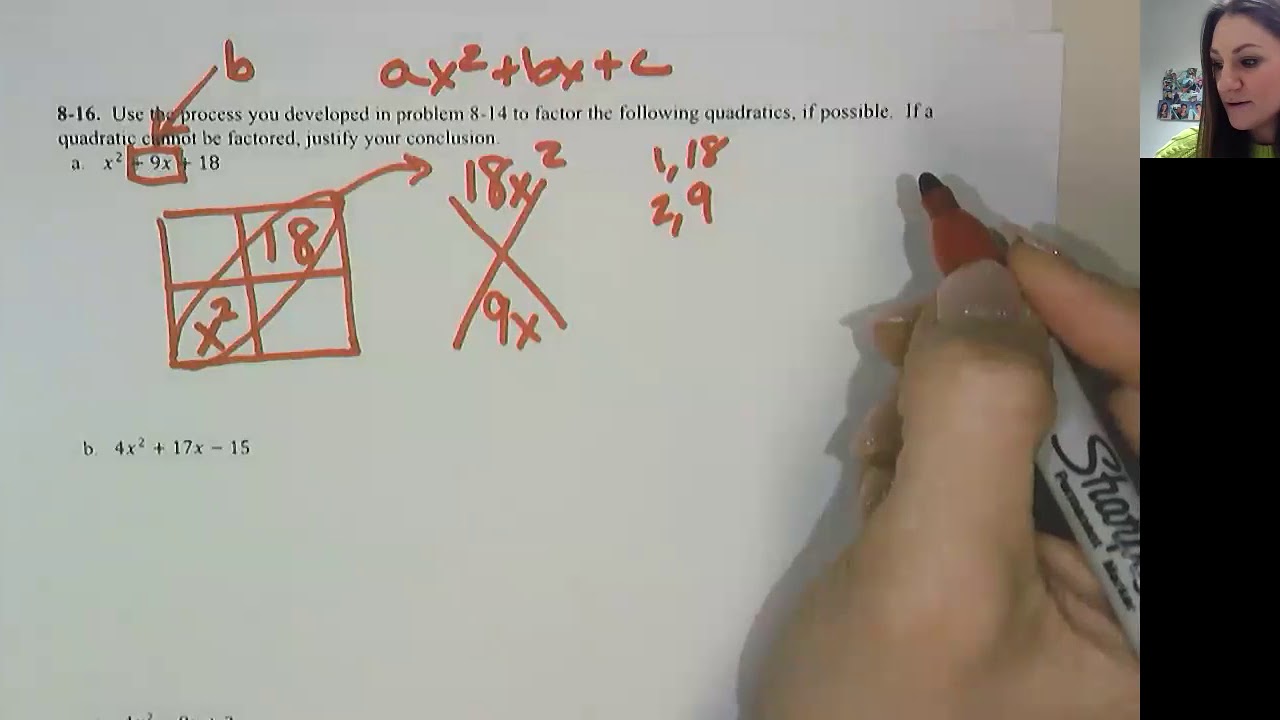 Factoring Quadratics with Generic Rectangle and Diamond