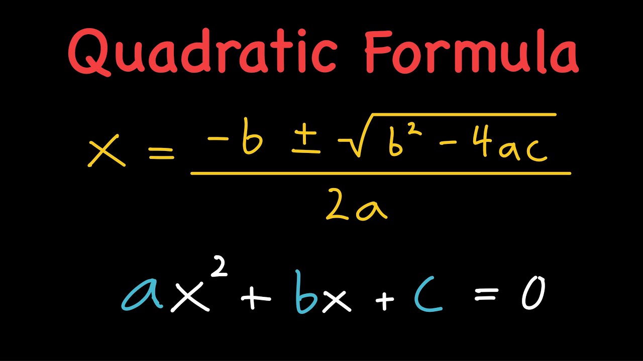 Quadratic Formula Explained with Examples