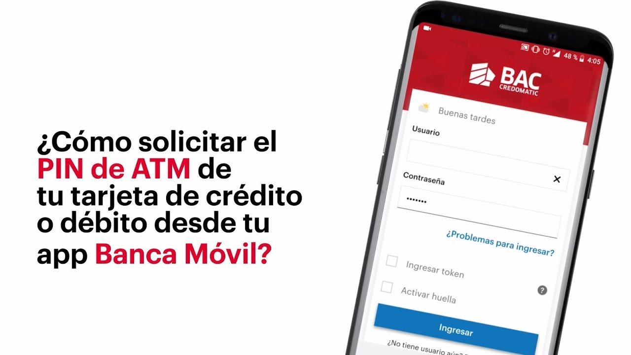 Cómo solicitar el PIN de ATM desde tu Banca Móvil - BAC Credomatic