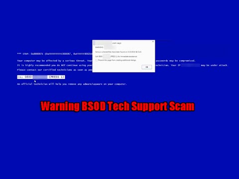 Warning: Fake BSOD Tech Support Scam