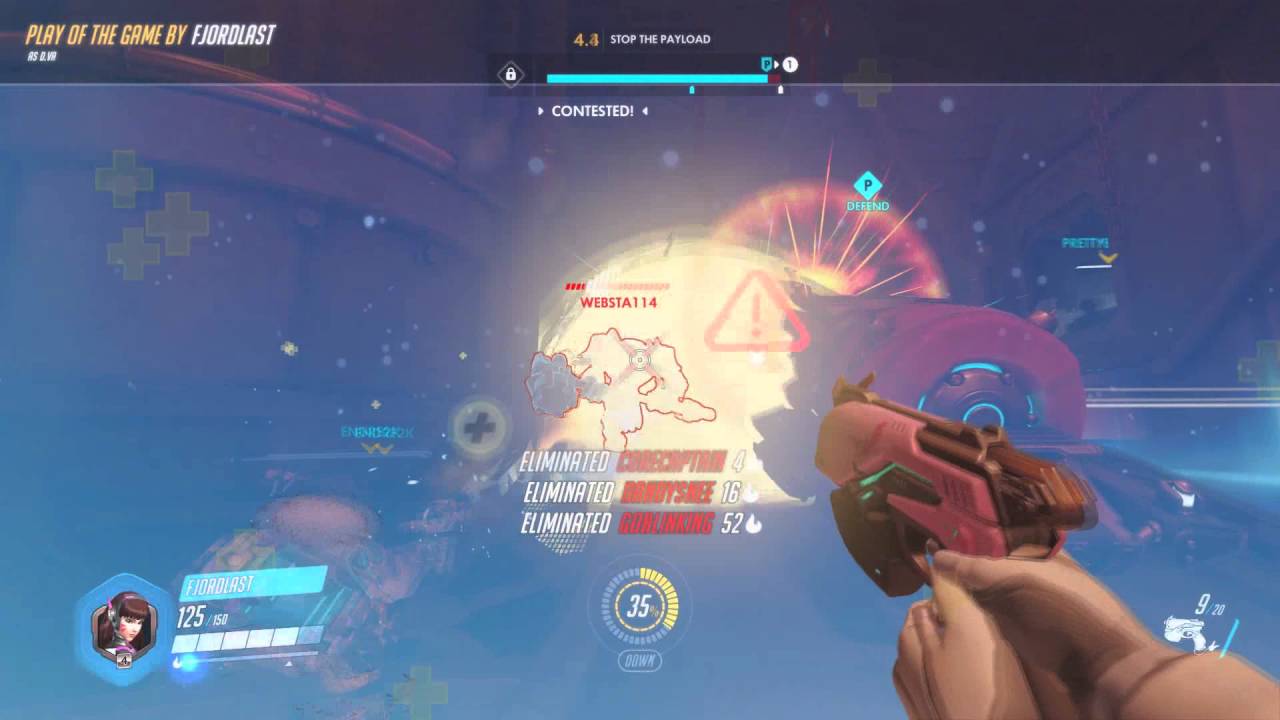 Overwatch D.VA insane ultimate - 6 Kills -