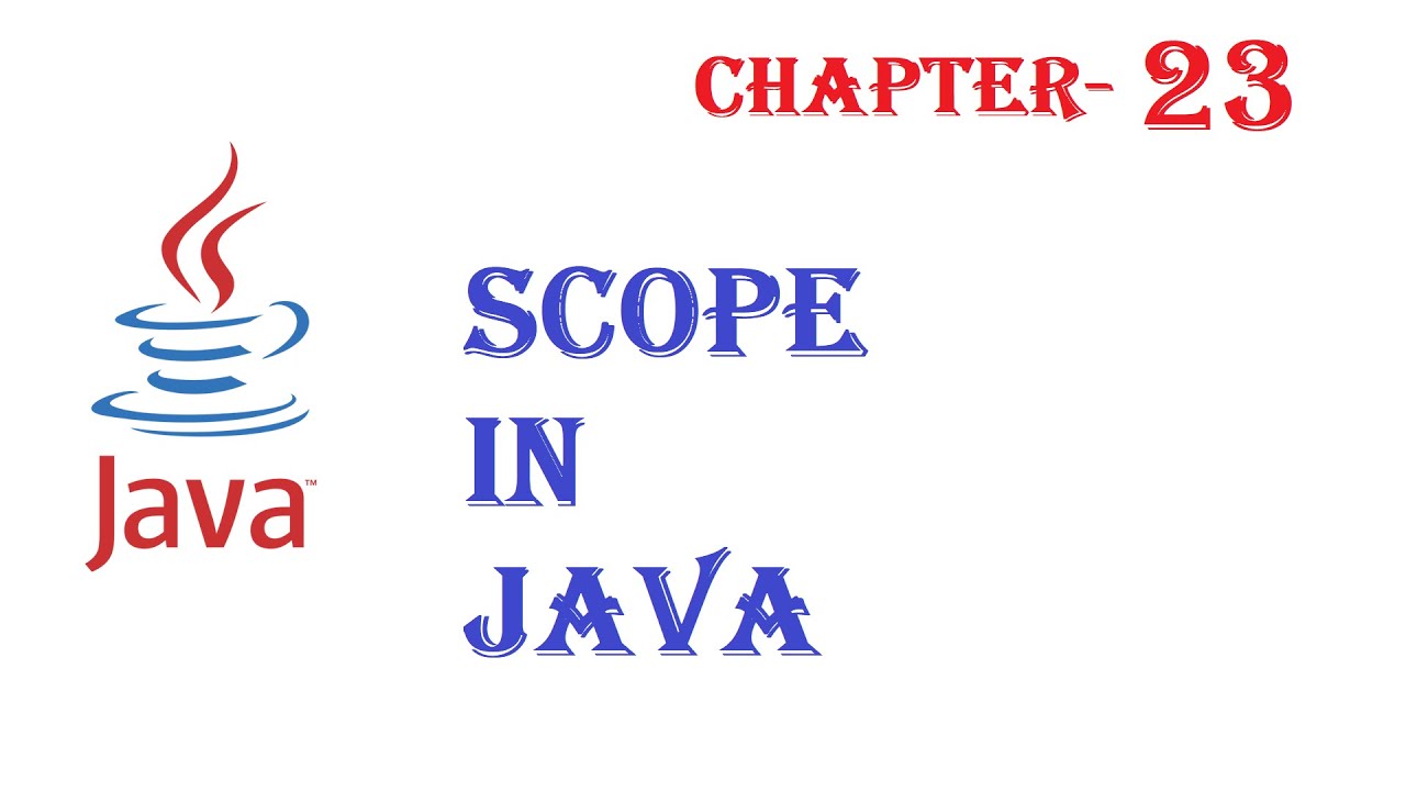 Scope in Java - Java tutorial - w3Schools - Chapter - 23   English