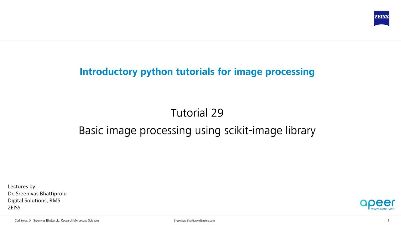 Tutorial 29 -Basic image processing using scikit-image library