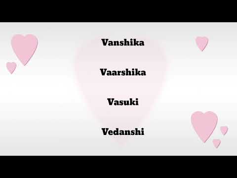 Baby girl names starting with "V"