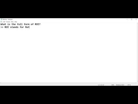 What is the full form of ROI |Stock Market|