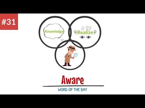 'Aware'  Meaning and Sentence Examples || English vocabulary with pictures | Daily Use English Words
