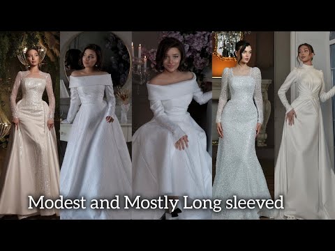 Modest and Mostly Long sleeved wedding dresses plus wedding planning tips for brides