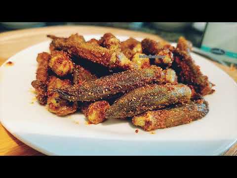 How to make lady's finger fry(indradhanassu vlogs & recipes short video) Okra fry | Bendakaya fry