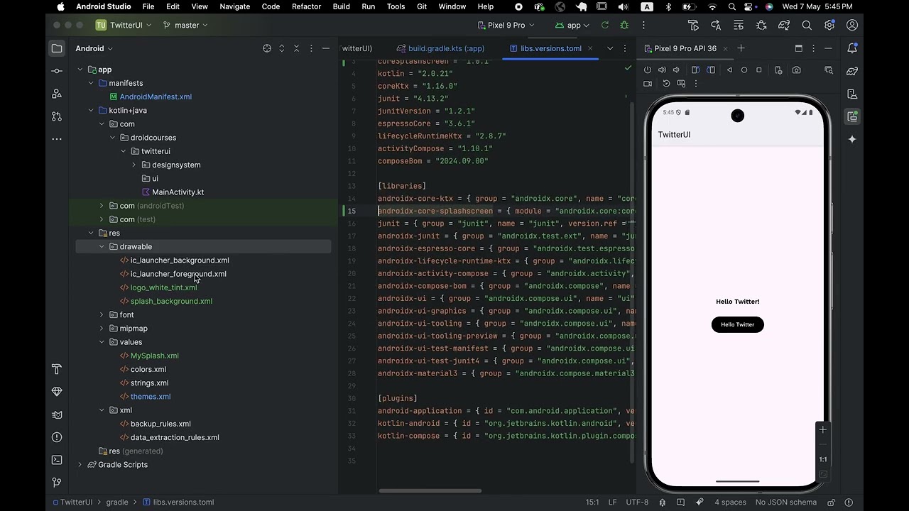Twitter UI Clone: Splash Screen with Jetpack Compose