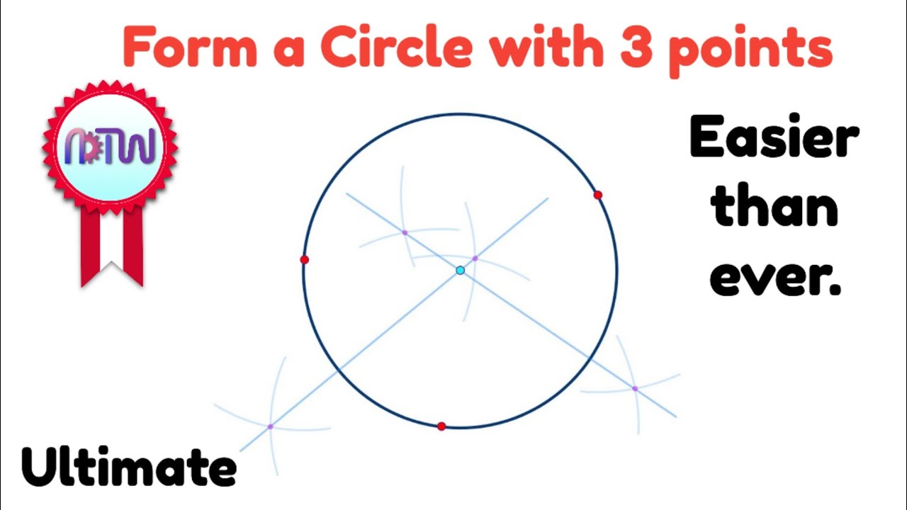 Drawing PERFECT CIRCLE with JUST 3 POINTS in SECONDS CHALLENGE