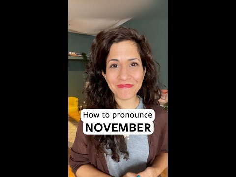 How to pronounce NOVEMBER 🍂