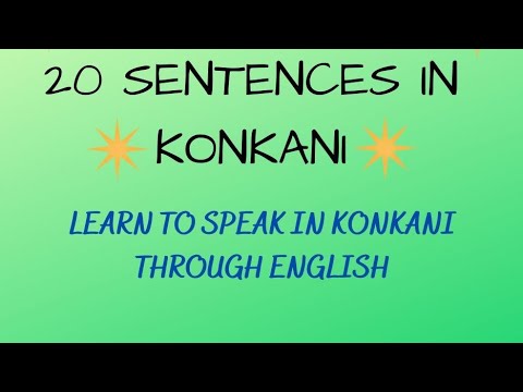 20 SENTENCES IN KONKANI...LEARN KONKANI..