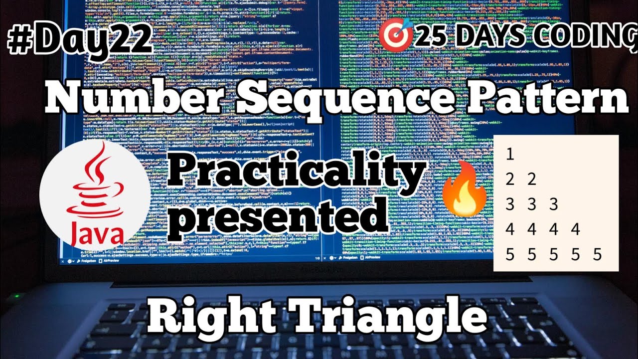 🔥 Must-Know Java Pattern! Right Triangle Number Sequence 👀✨ #java #coding