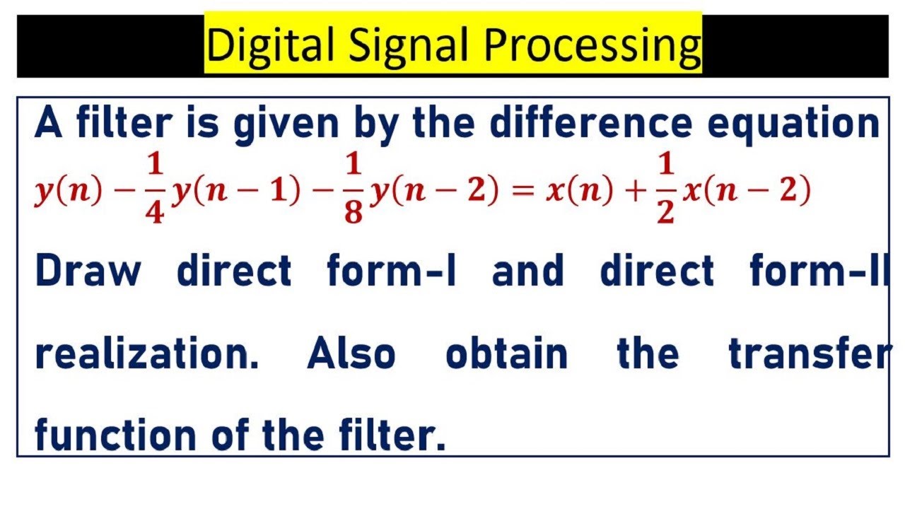 Draw direct form-I and direct form-II realization.
