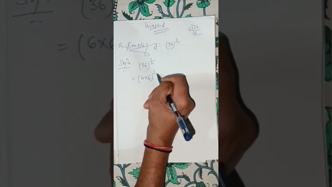 Simplify (36)½ #shorts