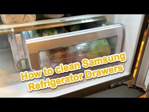 Removal and Cleaning of the Crisper Drawers on the Samsung Refrigerator with French Doors