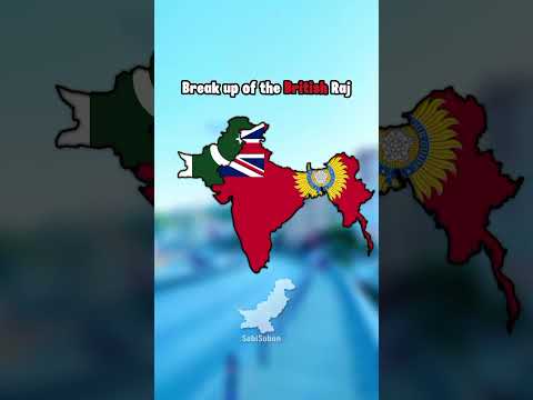 Break up of the British Raj #shorts #mapper #mapping #map #uk #subcontinent