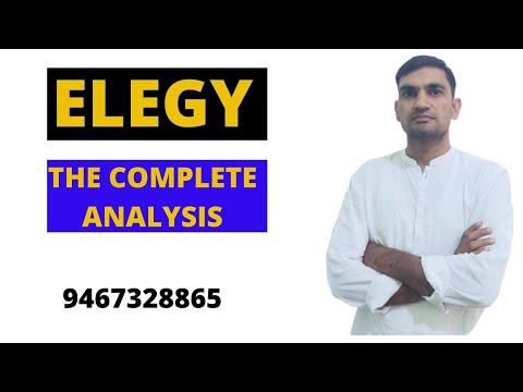 ELEGY: THE COMPLETE DETAIL IN HINDI // ELEGIAC STANZA FOR NTA UGC NET/JRF ENGLISH BY DEEPAK BIDHAN