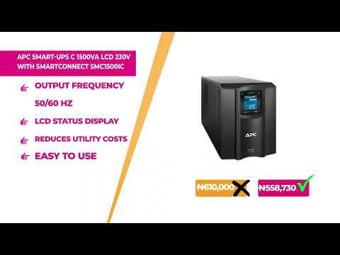 Apc Smart UPS C 1500va LCD 230V With Smartconnect Smc1500ic