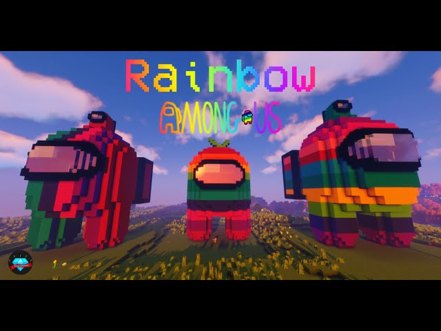 Minecraft Among Us Statue House Rainbown 🌈 Minecraft Map