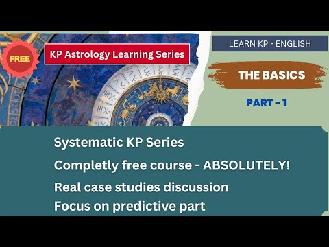 Learn free KP Astrology in English - The Basics (Part 1)
