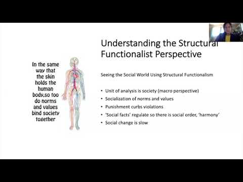 **SOCIOLOGY COURSE** 'Unit 2. Understanding Theory' (Part 2) Structural Functionalism