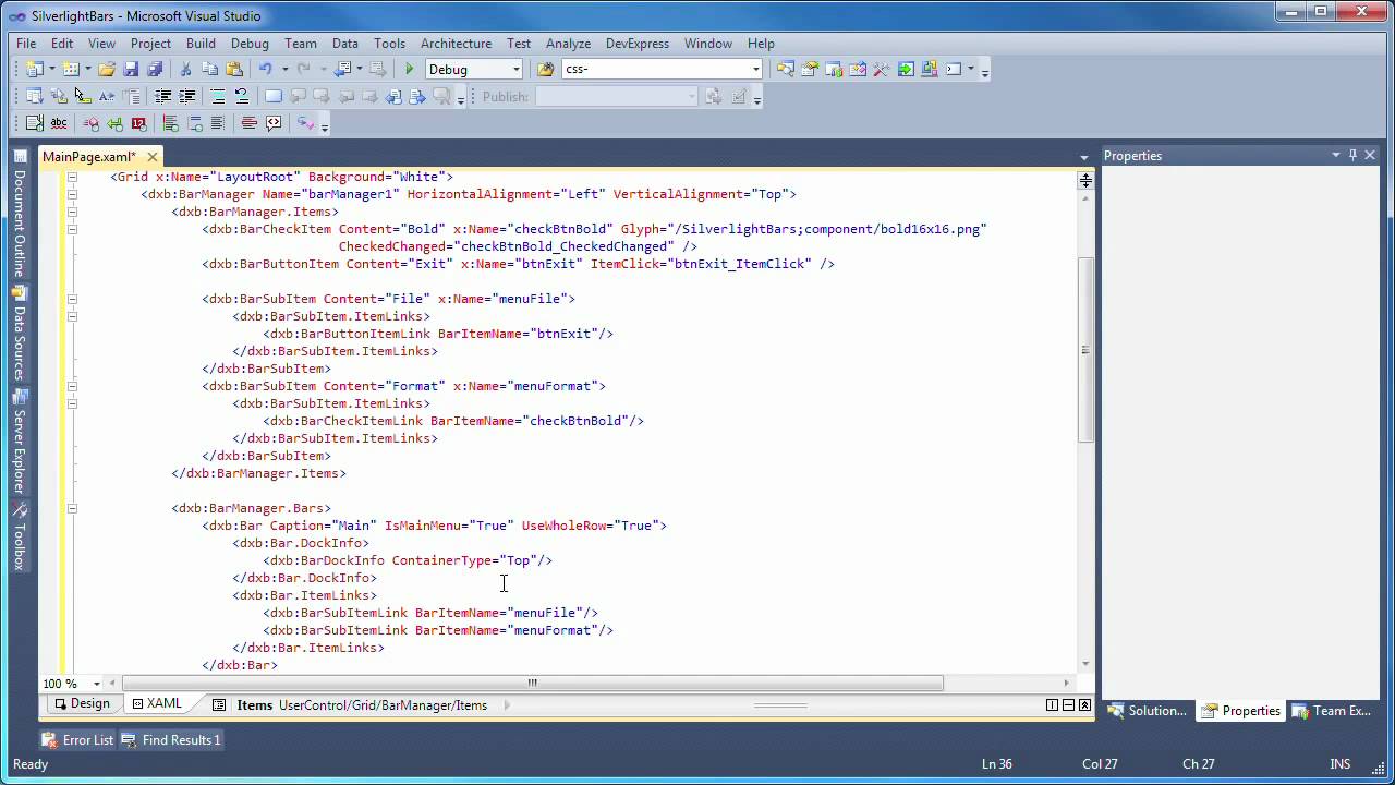 Silverlight Toolbar and Menu Control - Getting Started