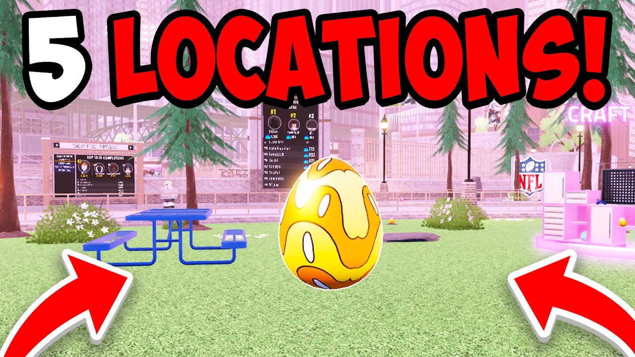 ALL 5 EGG LOCATIONS In NFL UNIVERSE FOOTBALL! (NFL Universe Football Easter Egg Hunt) Roblox