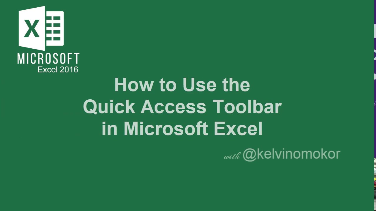 How To Use the Quick Access Toolbar in Microsoft Excel