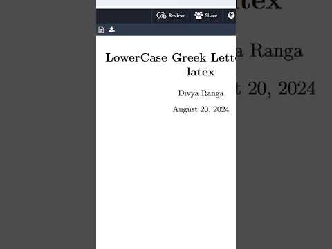 Alpha | Lowercase greek Letter Alpha in Latex #coding #beginners #greekalphabet #greek #math#shorts