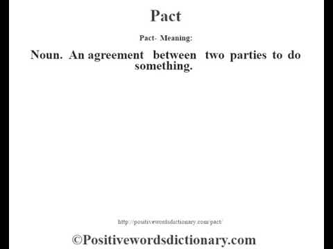 Pact definition | Pact meaning