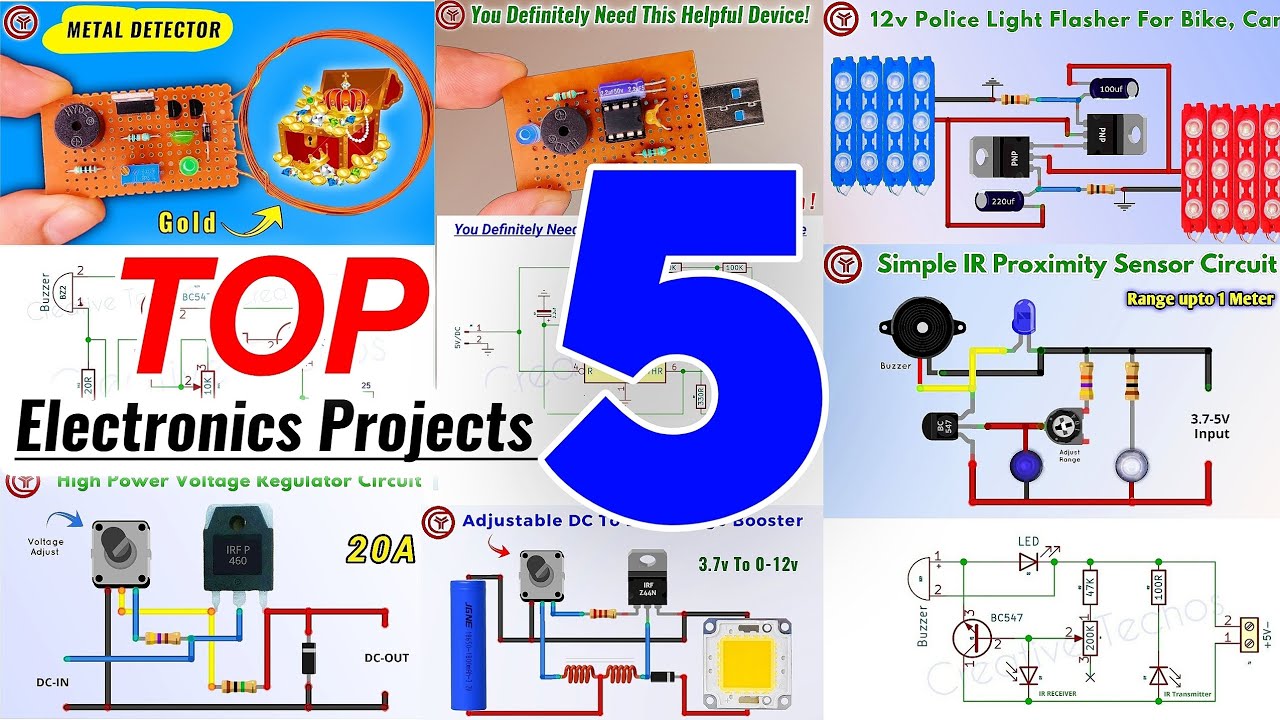 Top 5 Electronics Projects for Beginners with Basic Components (2025)