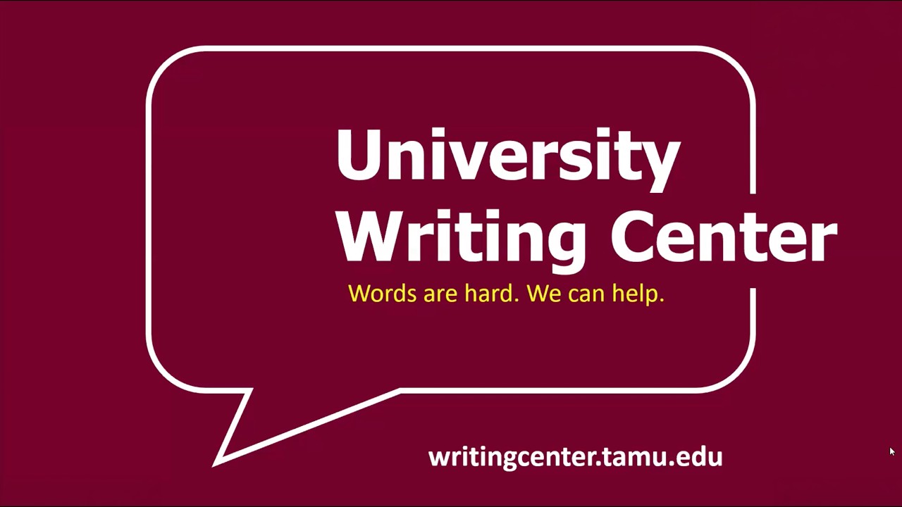 University Writing Center: Words are hard. We can help