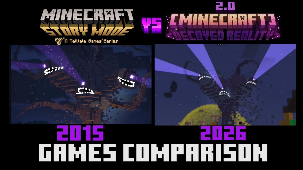 Minecraft Story Mode Vs Decayed Reality | Minecraft Games Comparison Add-On By Decayed Team