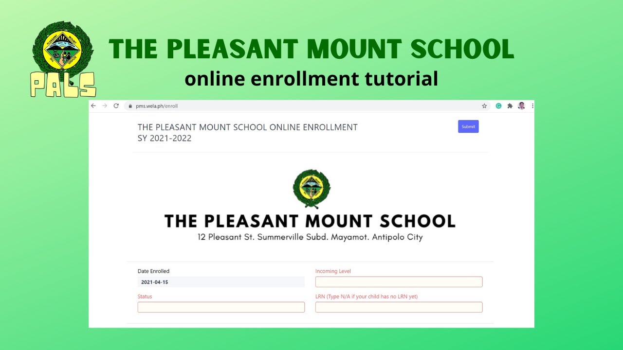 Online Enrollment Tutorial SY2021