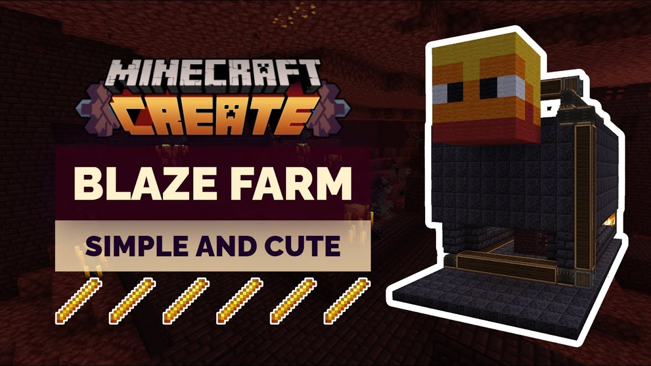 Simple Blaze Farm with Minecraft Create Mod. Step-by-Step Guide.