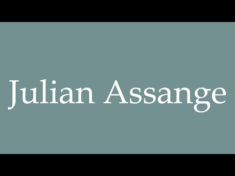 How to Pronounce ''Julian Assange'' Correctly in French