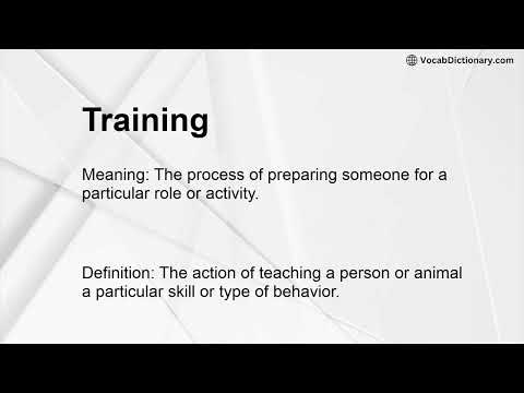 Training Meaning