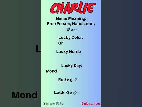 Charlie Name Meaning #shorts #namemeaning #charlie