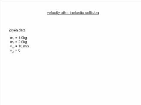 Elastic and Inelastic Collisions animated physics problems solved