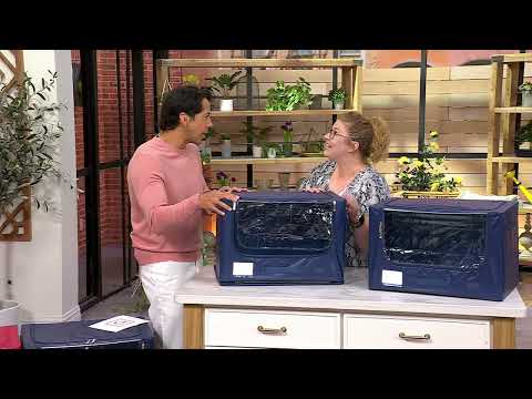 Periea Set of 3 Large Collapsible Tarp Storage Boxes on QVC