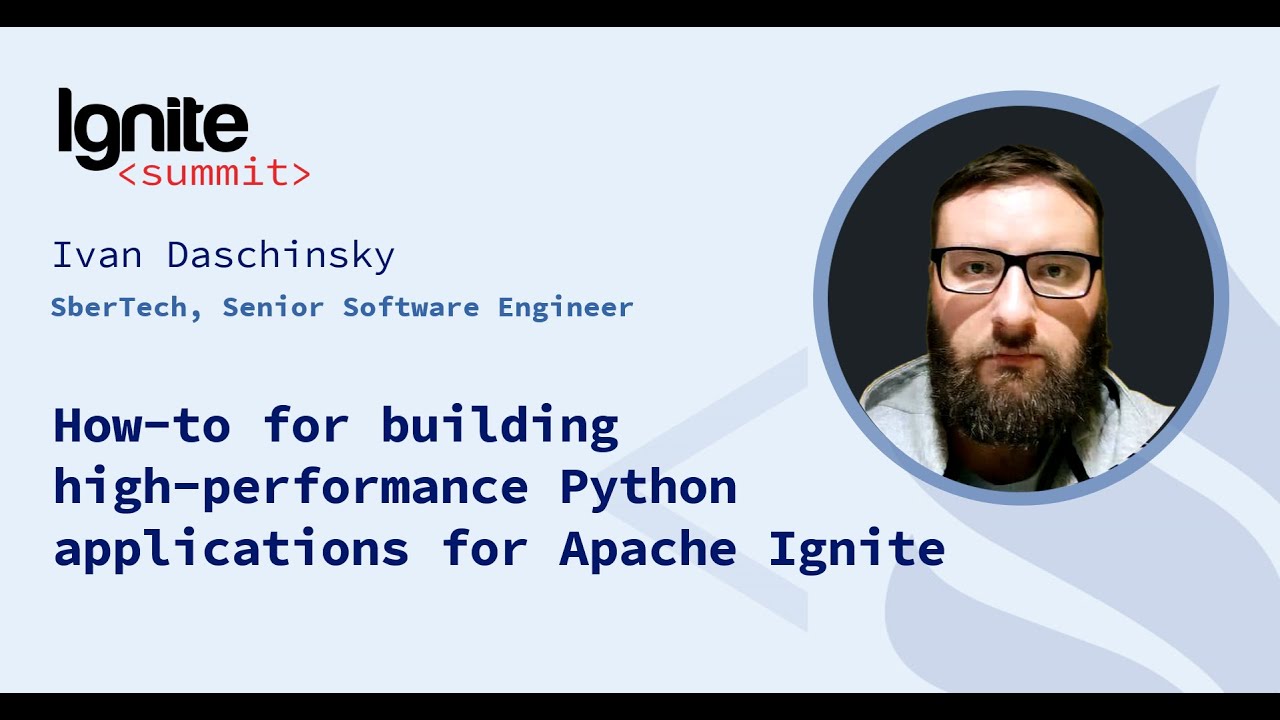 How-to for building high-performance Python applications for Apache Ignite