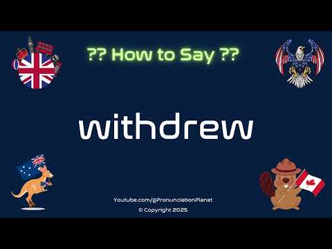💰🚪 How to Pronounce withdrew? (CORRECTLY) | Pronunciation Planet