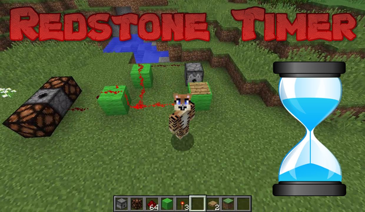 Minecraft Redstone Timer Tutorial - How To Make A Countdown Timer
