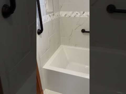 I-TILE FINAL SHOT OF THE GUEST BATH bathroom #construction #remodel #rogue #bathroom #medford #tile