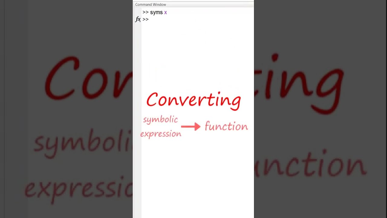 🤯 Convert Symbol to Function in MATLAB 🤯