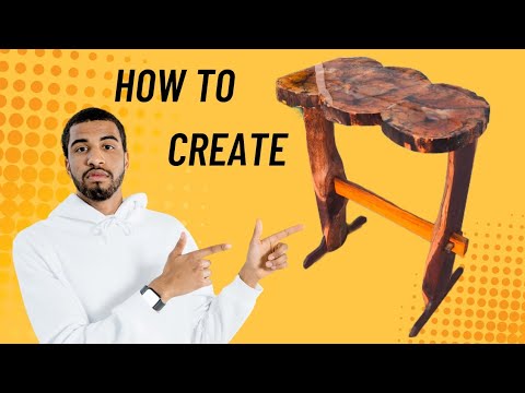 How to make a rustic organic table using slabs and cookies?.