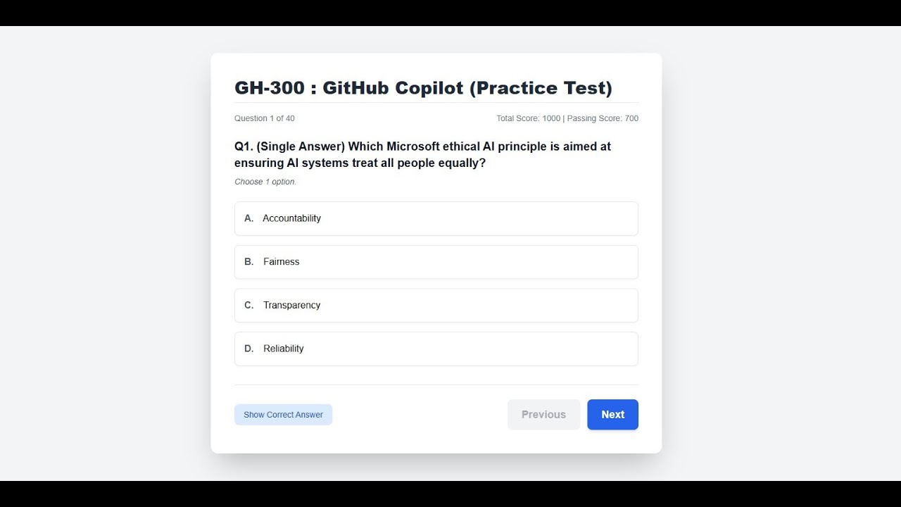 GitHub Copilot Certification - Practice Test