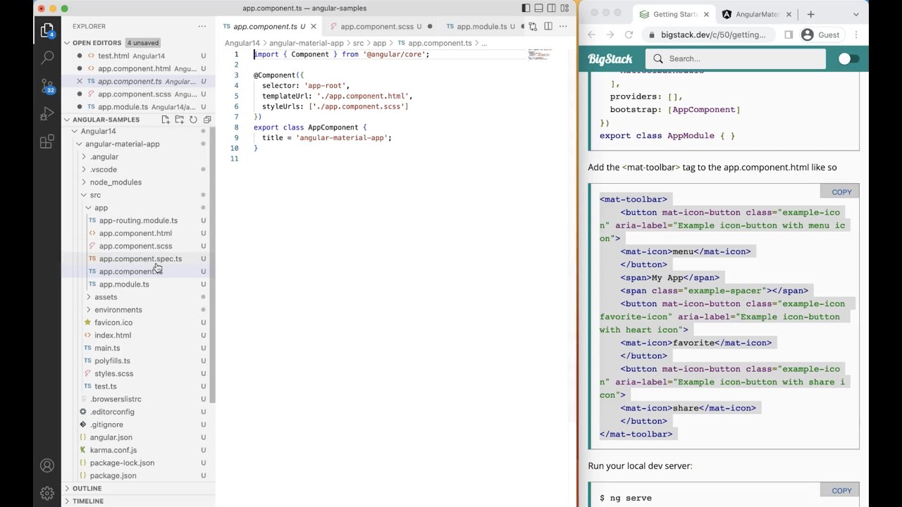 Getting Started Angular Material 14 with Mat Toolbar